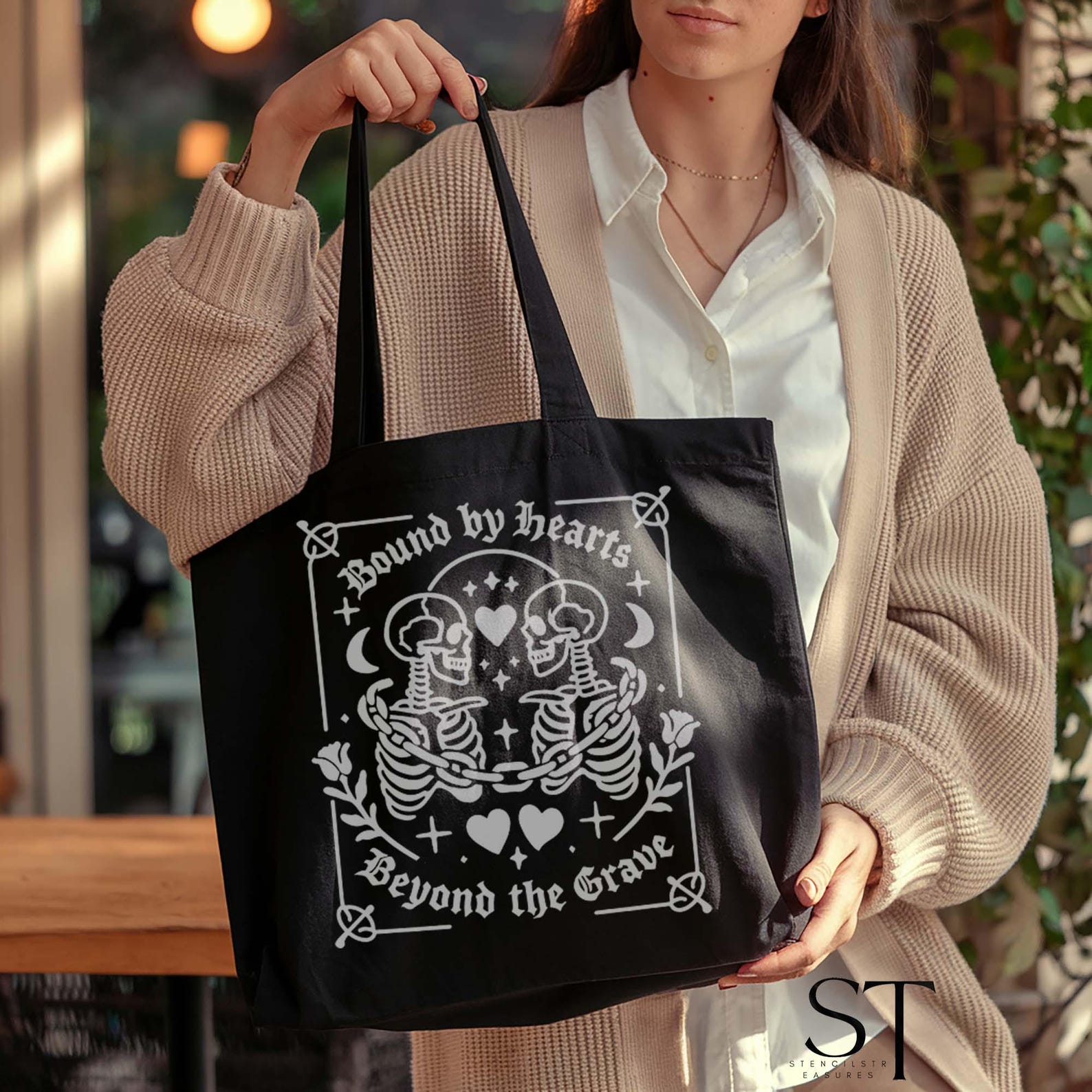 Bound by Heart SVG | Gothic Skeleton Love Design | Eternal Bond Cut ...