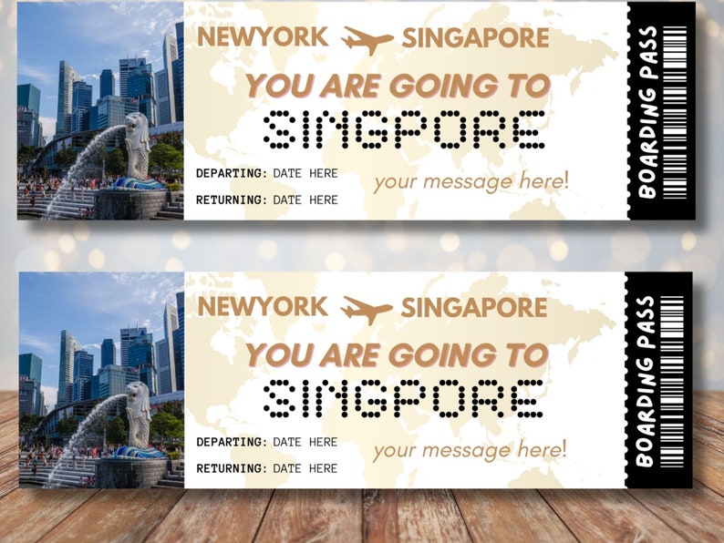 Editable Boarding Pass Template, Printable Personalized Airline Ticket ...