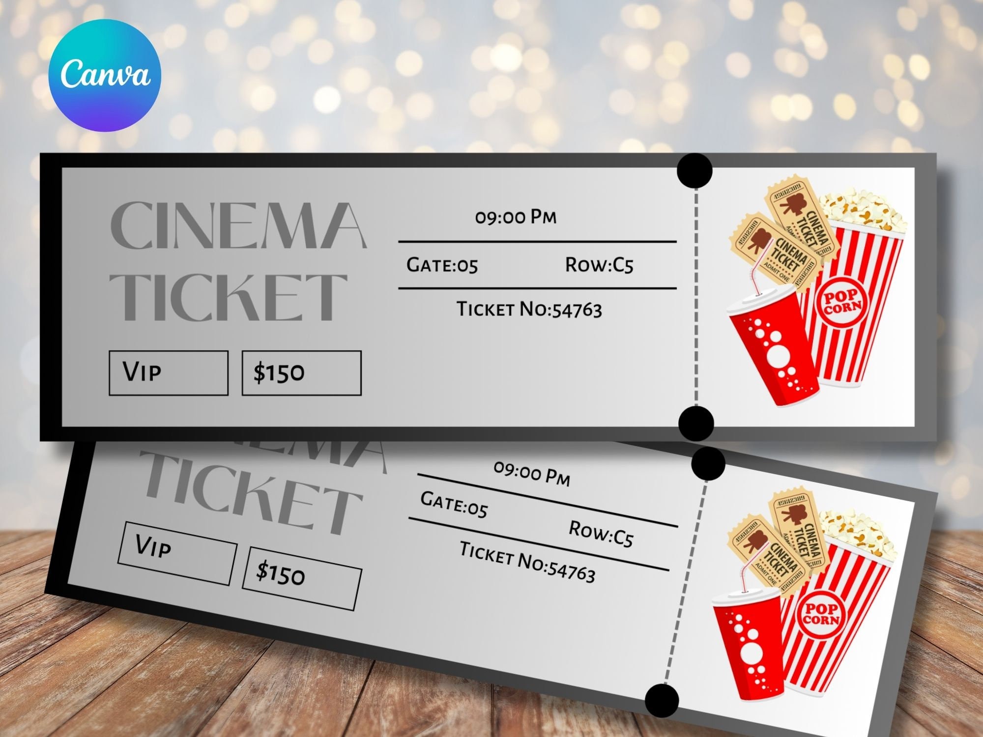Movie Night Ticket,movie Ticket,movie Invitation,surprise Movie Night ...