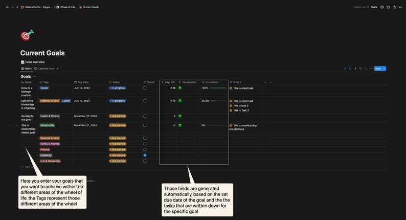 Wheel of Life - Notion Template: Empower Your Personal & Business ...