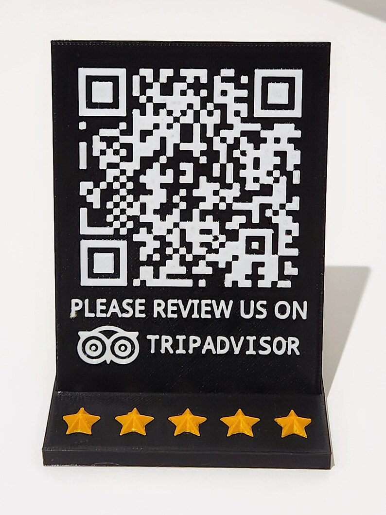 Tripadvisor Review QR Code Sign in Embossed Plastic - Etsy UK