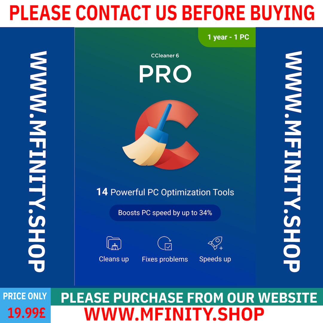 Ccleaner Professional Key 1 PC 1 Year Official Genuine Original License ...