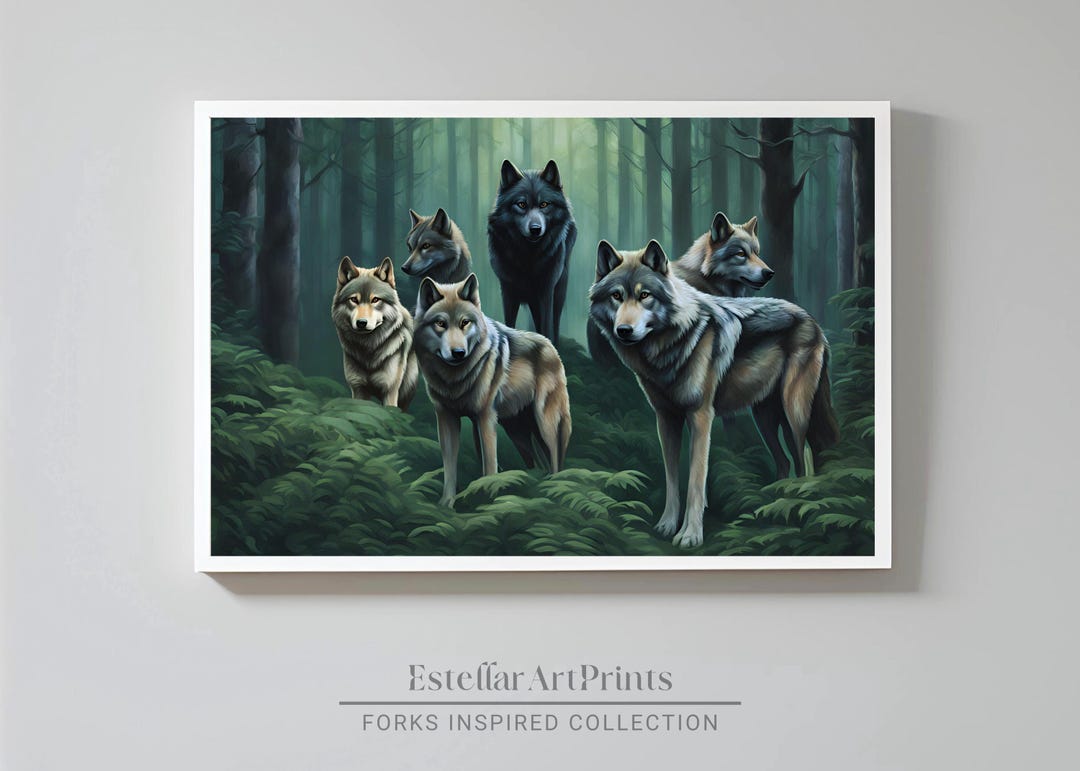 Wolves | the Quileutes | Werewolf Pack Artwork | Alpha Wolf Wall Art ...