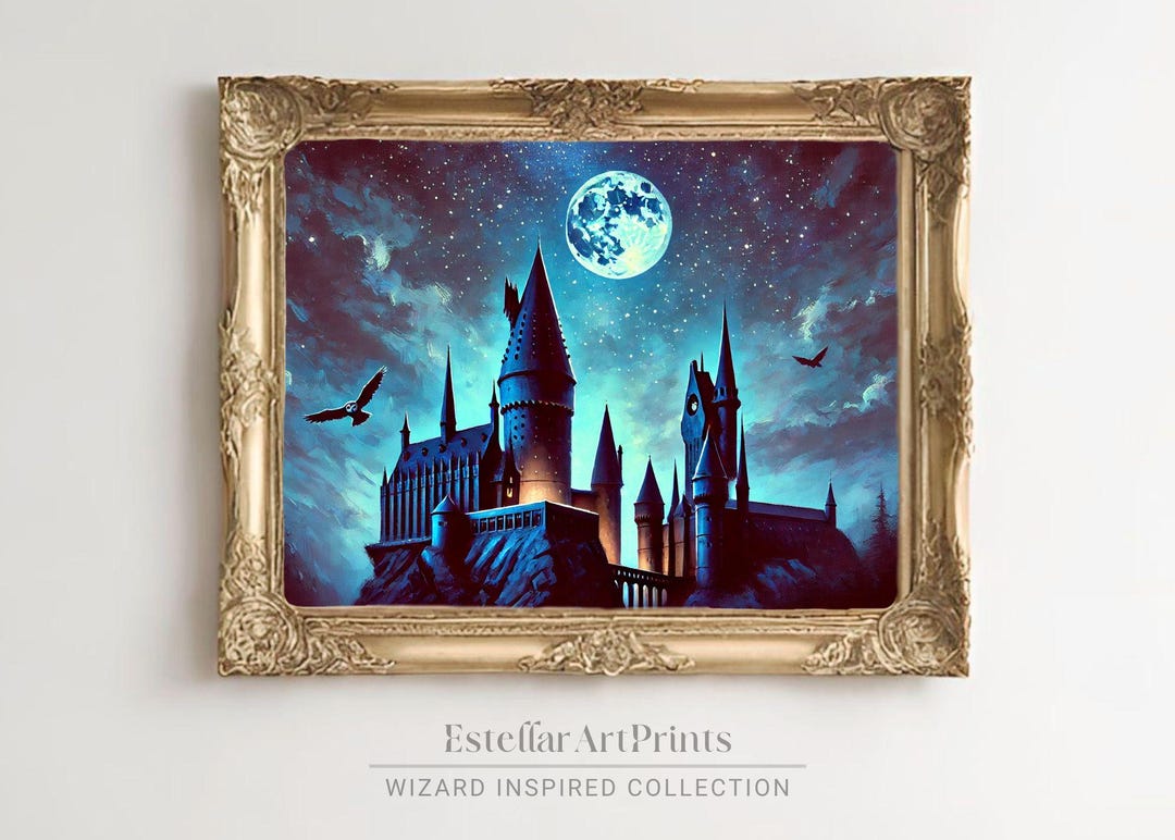 Wizard School | Moody Castle | Magical Artwork | Wizard Inspired ...