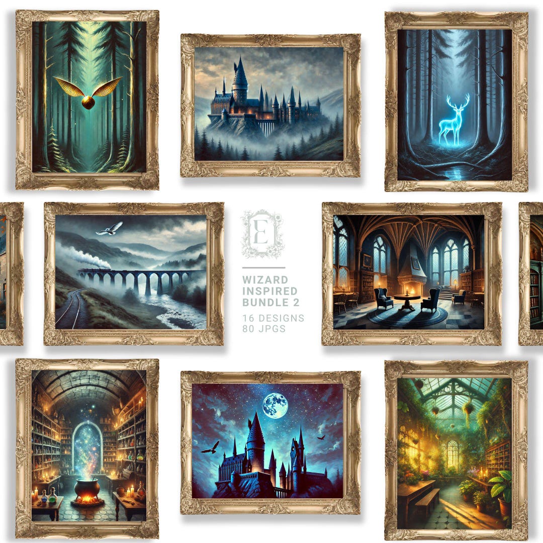 Wizard Inspired Gallery Wall Bundle | Digital Download | Magic Wizard ...