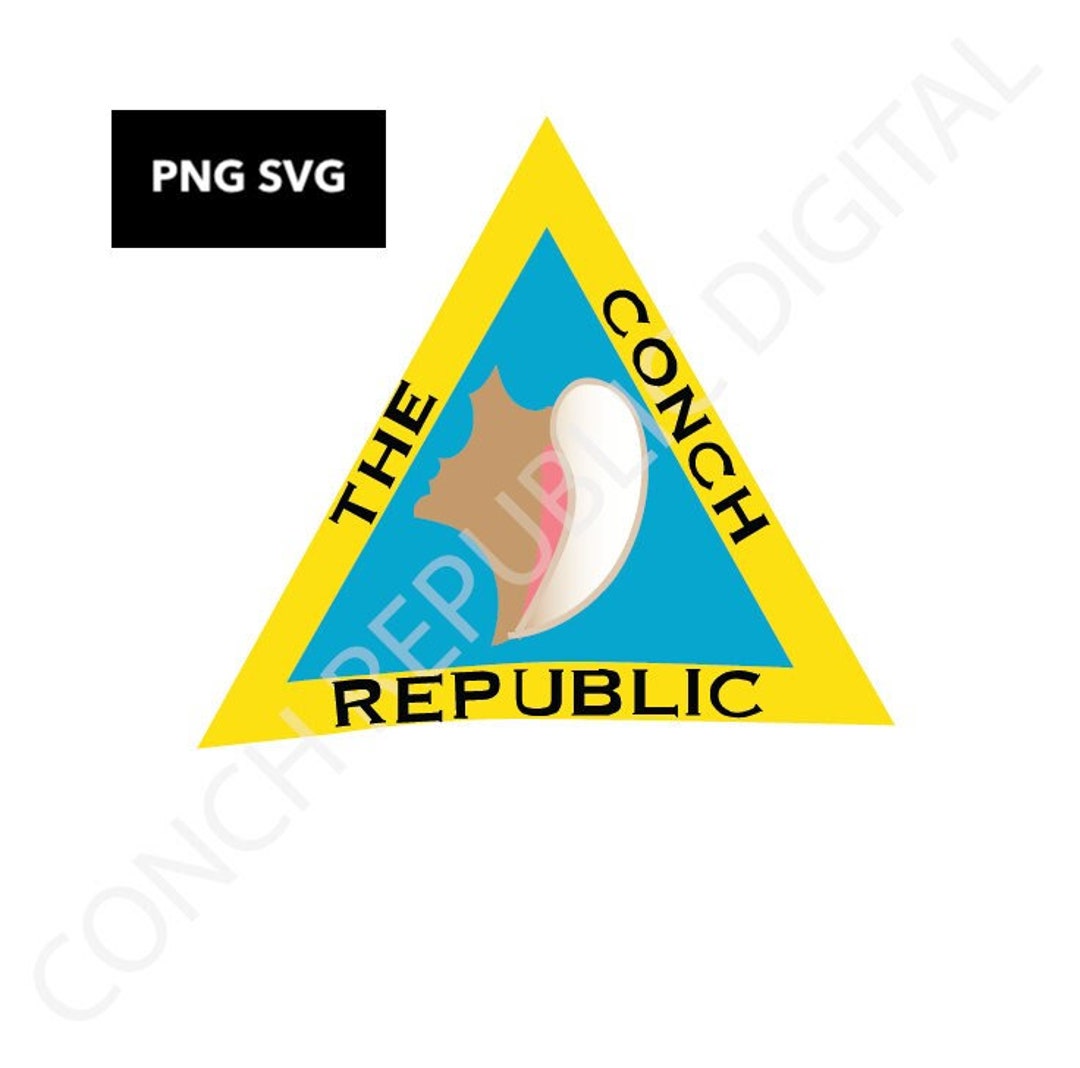 Key West the Conch Republic Seal Shell Illustration SVG File Vector 5 ...