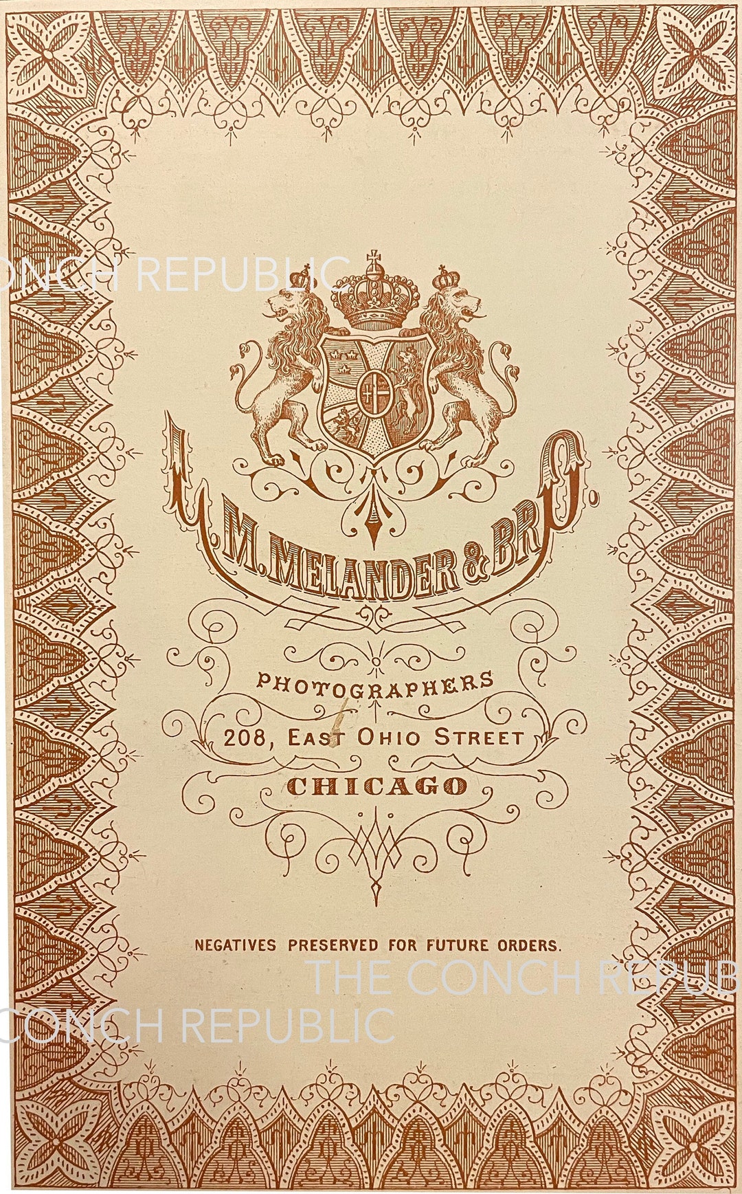 Victorian Cartouche Logo: Chicago Photo Studio Graphic PNG File ...