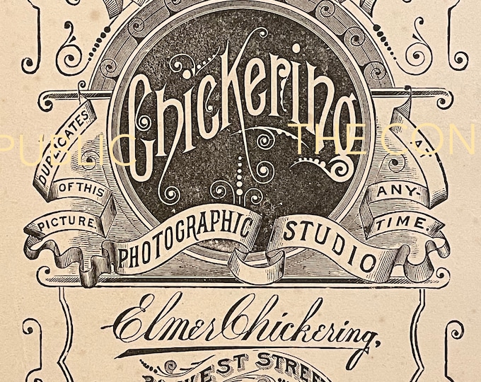 Victorian Cartouche: Vintage Boston Photo Studio Graphic PNG File ...