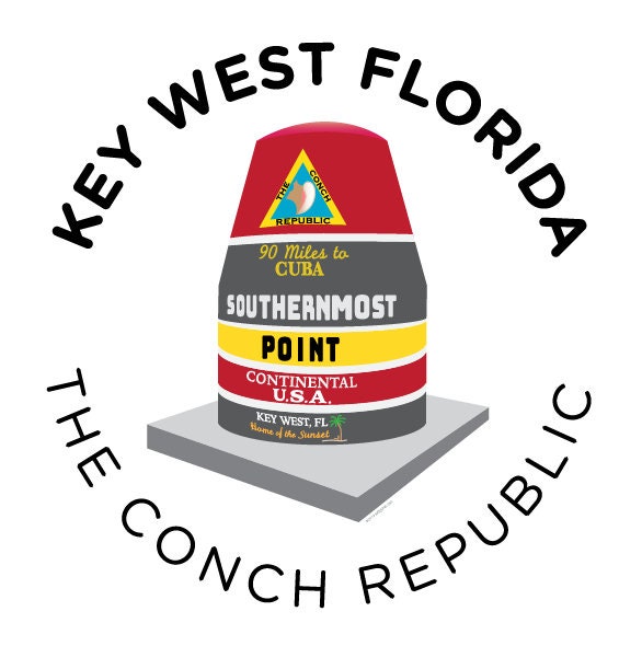 Key West Southernmost Point Marker Illustration SVG File Vector ...
