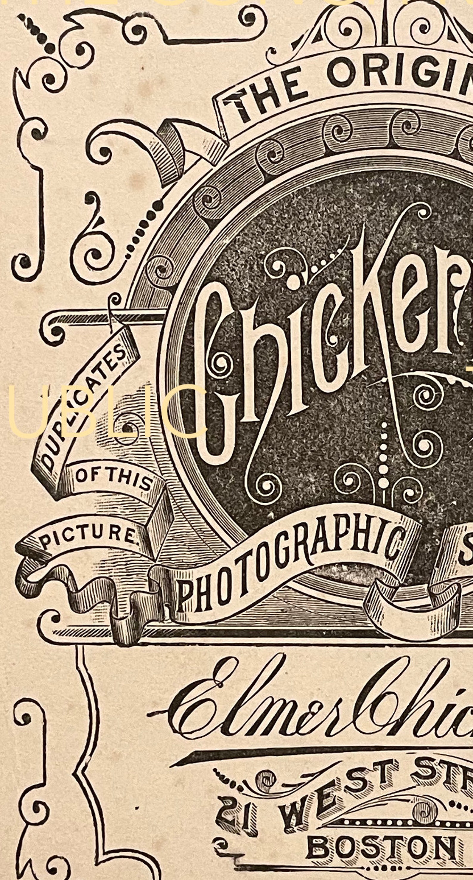 Victorian Cartouche: Vintage Boston Photo Studio Graphic PNG File ...