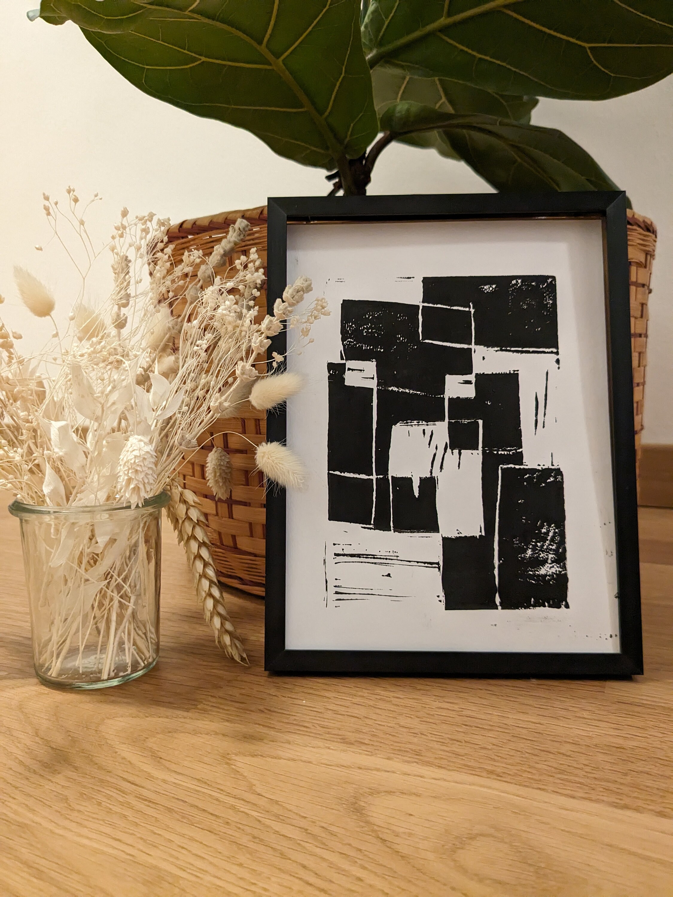 Linoldruck schwarz weiß - Etsy.de