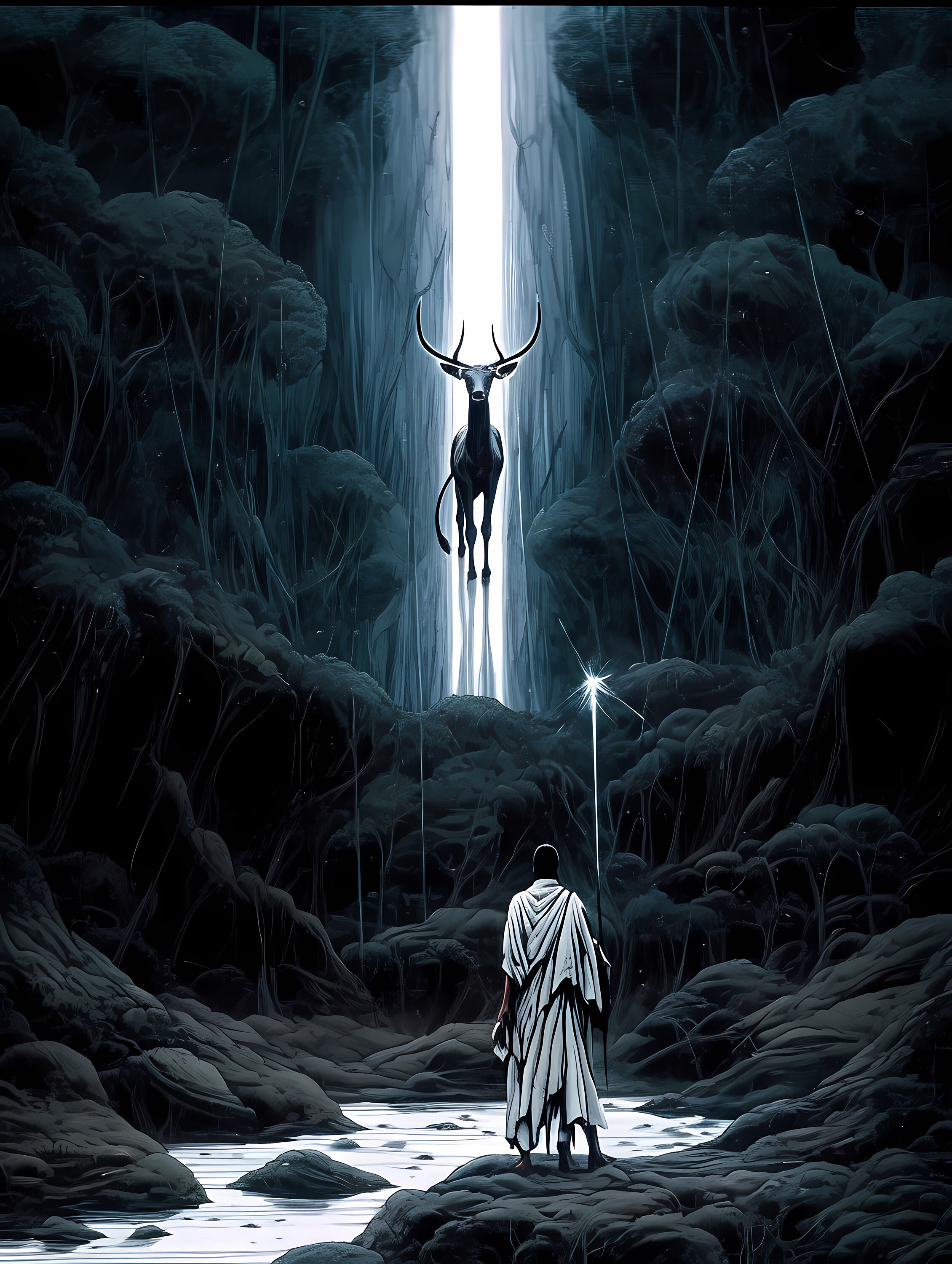 Paintingsdeer and Youth, Deer Man of Light, Deer Messengers ...