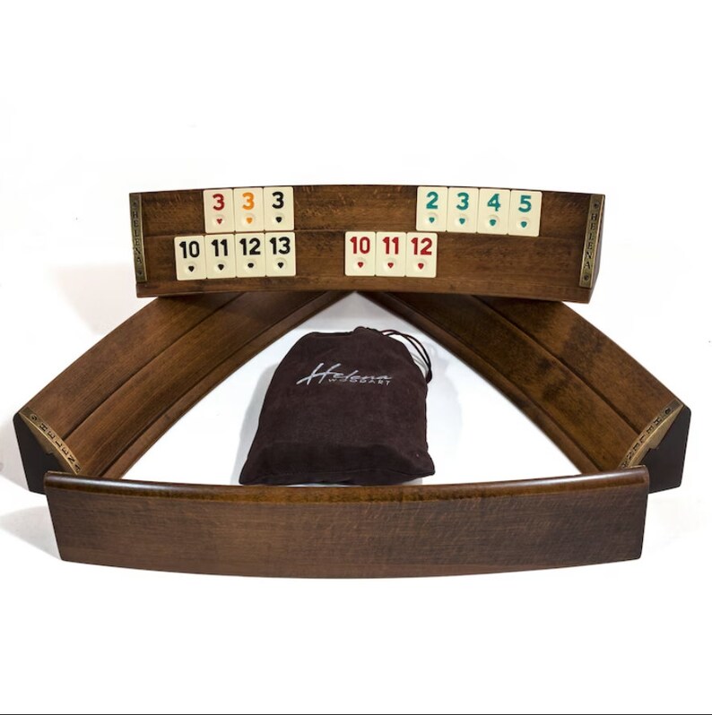 Artisan Work Custom Elliptic Rummikub Handmade Curved Wooden Cube Game ...