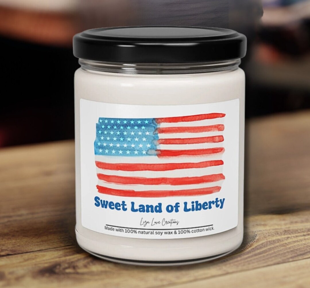 US Flag, Sweet Land, Scented Candle, Election, Vote, Host Gift, Friend ...