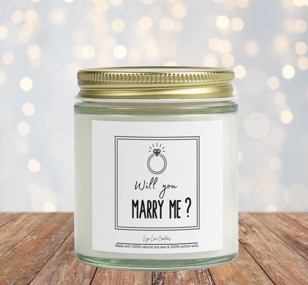 Will You Marry Me, Candle, Proposal Gift, Candle Gift, Gift for Her ...
