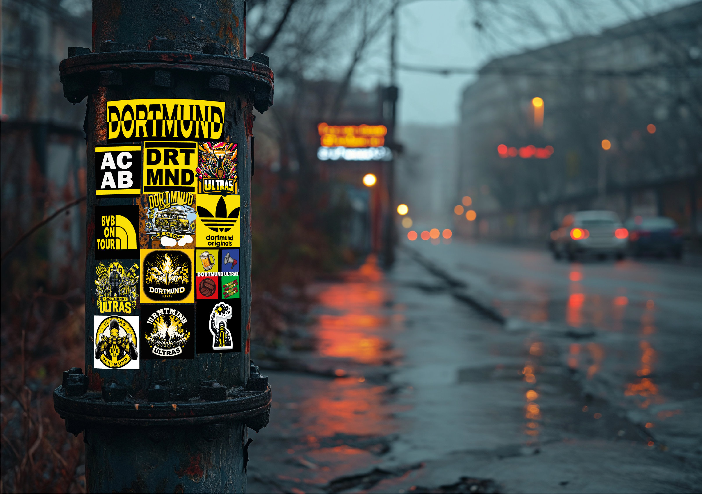 100 Pcs X Borussia Dortmund Ultras and Casual Stickers. Banner BVB Fans ...