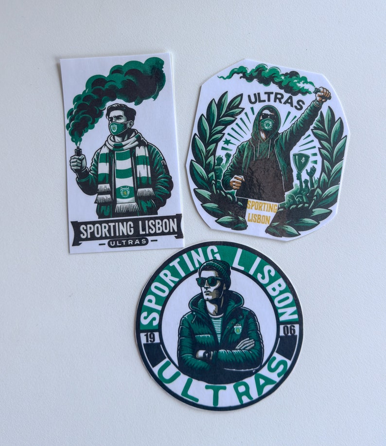 100 Pcs X Sporting CP Ultras and Casual Stickers. SCP Flag Banner Scarf ...