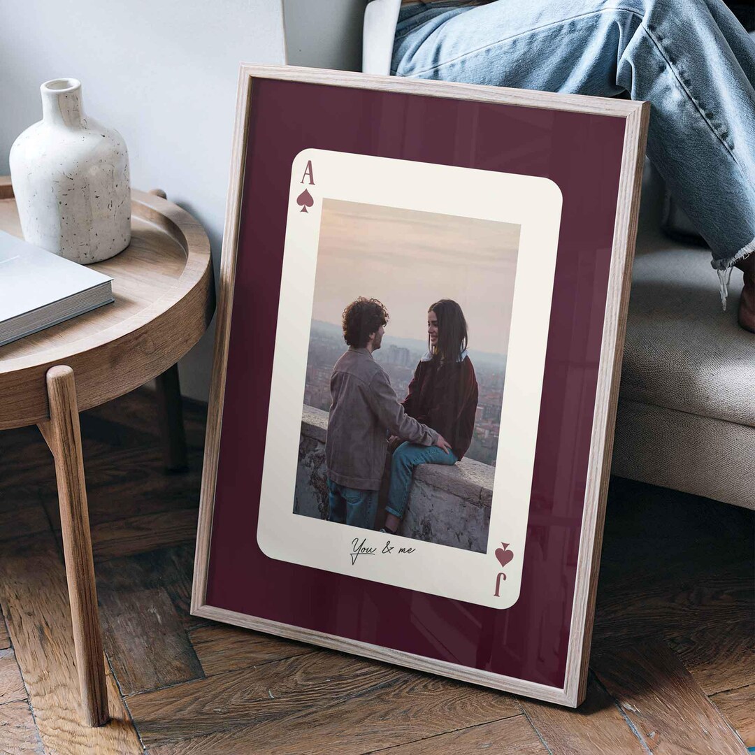 Personalised Couple Photo Print – Custom Romantic Wall Art – Perfect ...