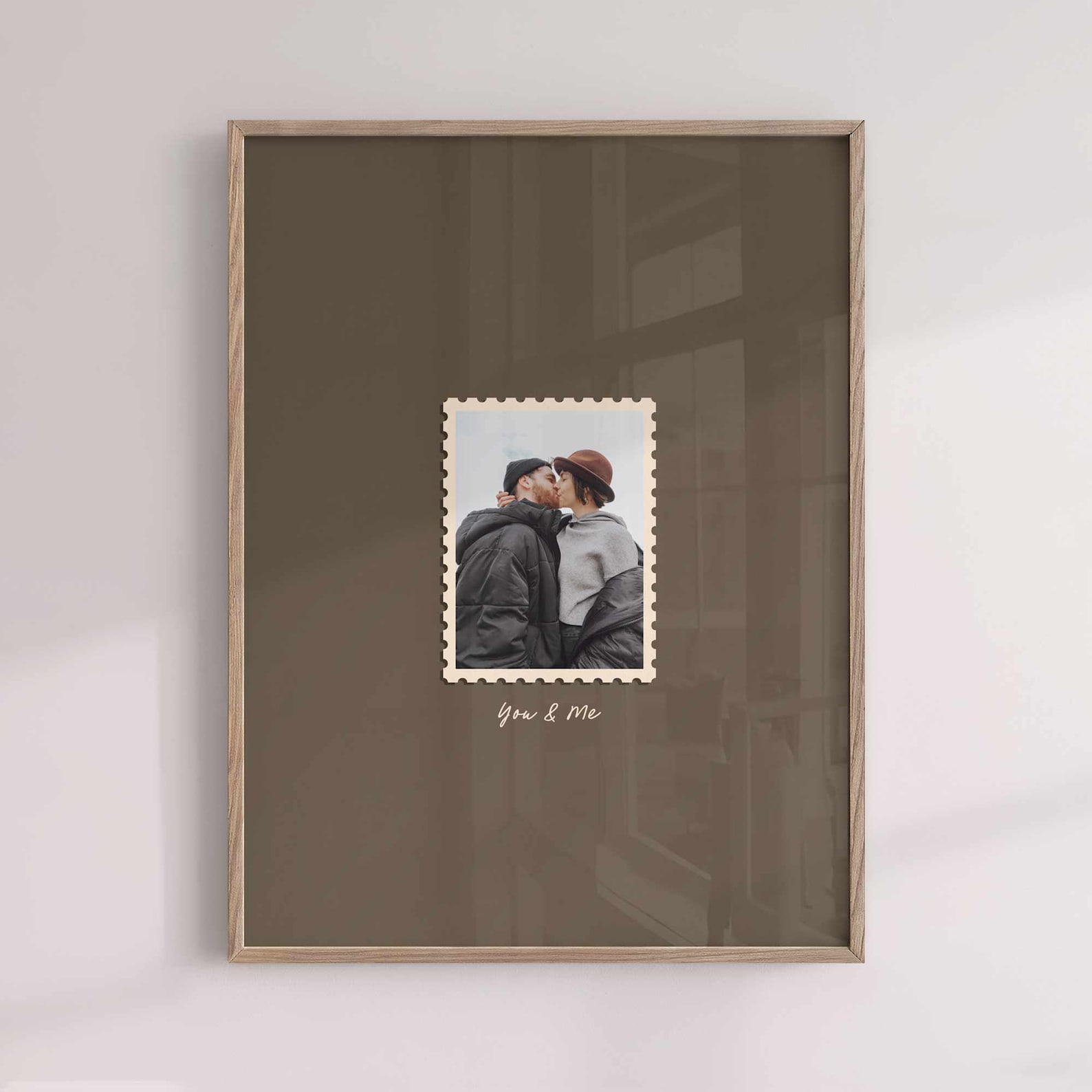 Custom Couples Photo Print – Stamp Design, Wall Art, Personalised Gift ...