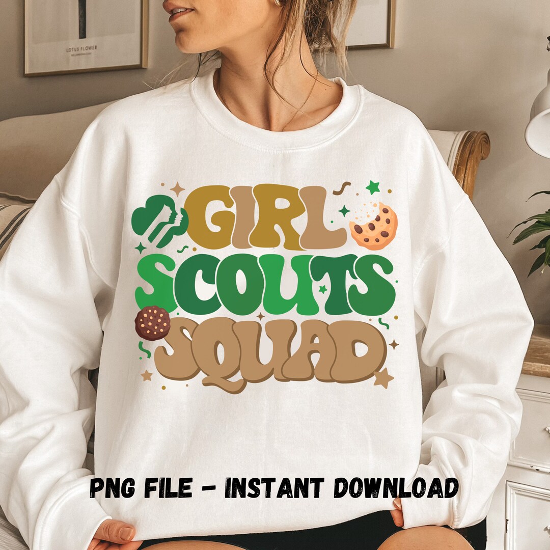 Girl Scouts Squad Shirt Design PNG, Girls Camping Group, Cookies Lover ...