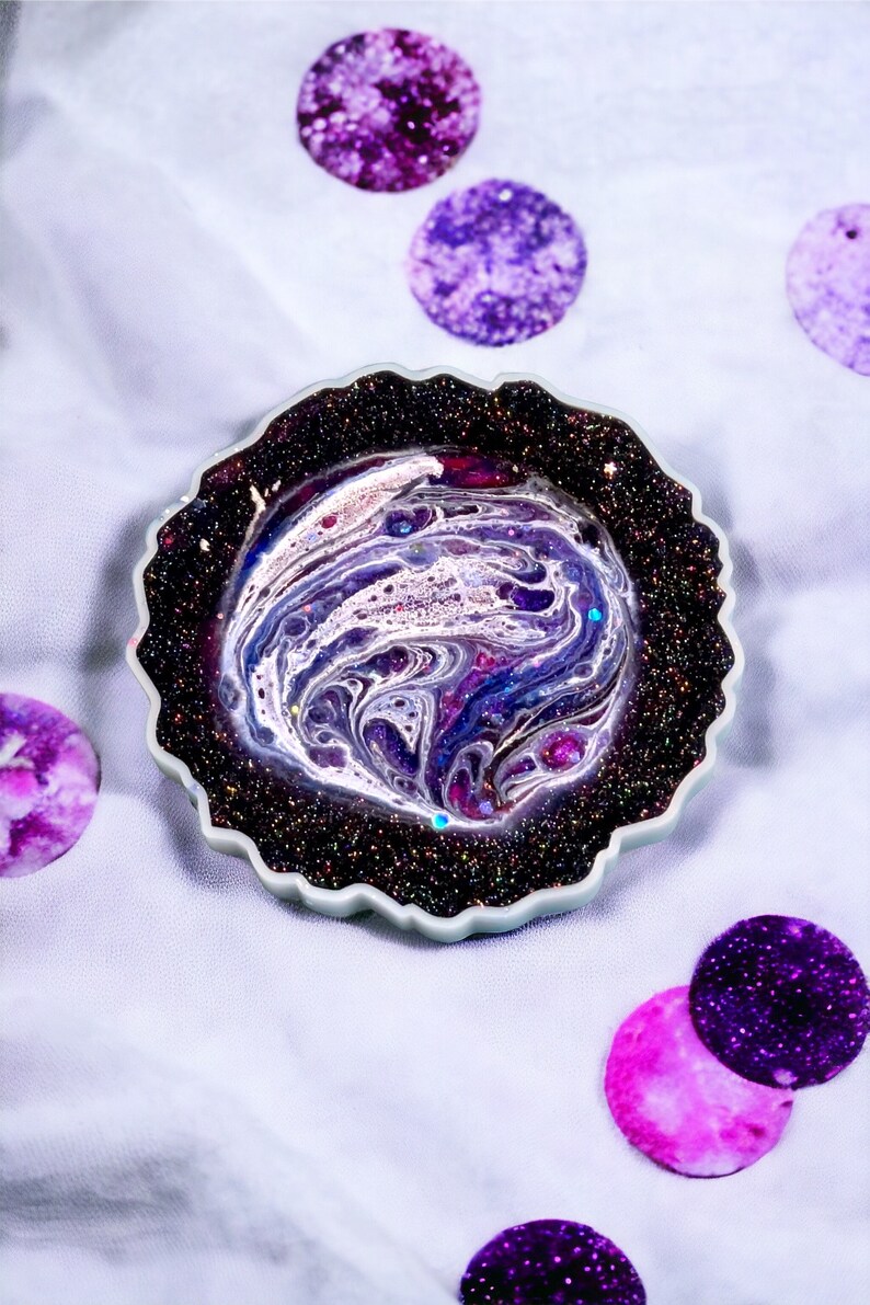 Custom Galaxy Resin Coasters - Set of 2, Optional Border, Gift Ideas ...