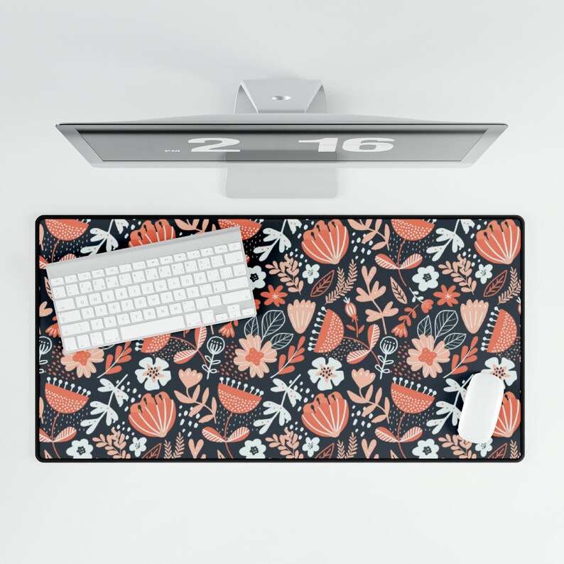 Cute Desk Mat, Boho Flower Desk Mat, Desk Mat Cute, Desk Mat Aesthetic ...