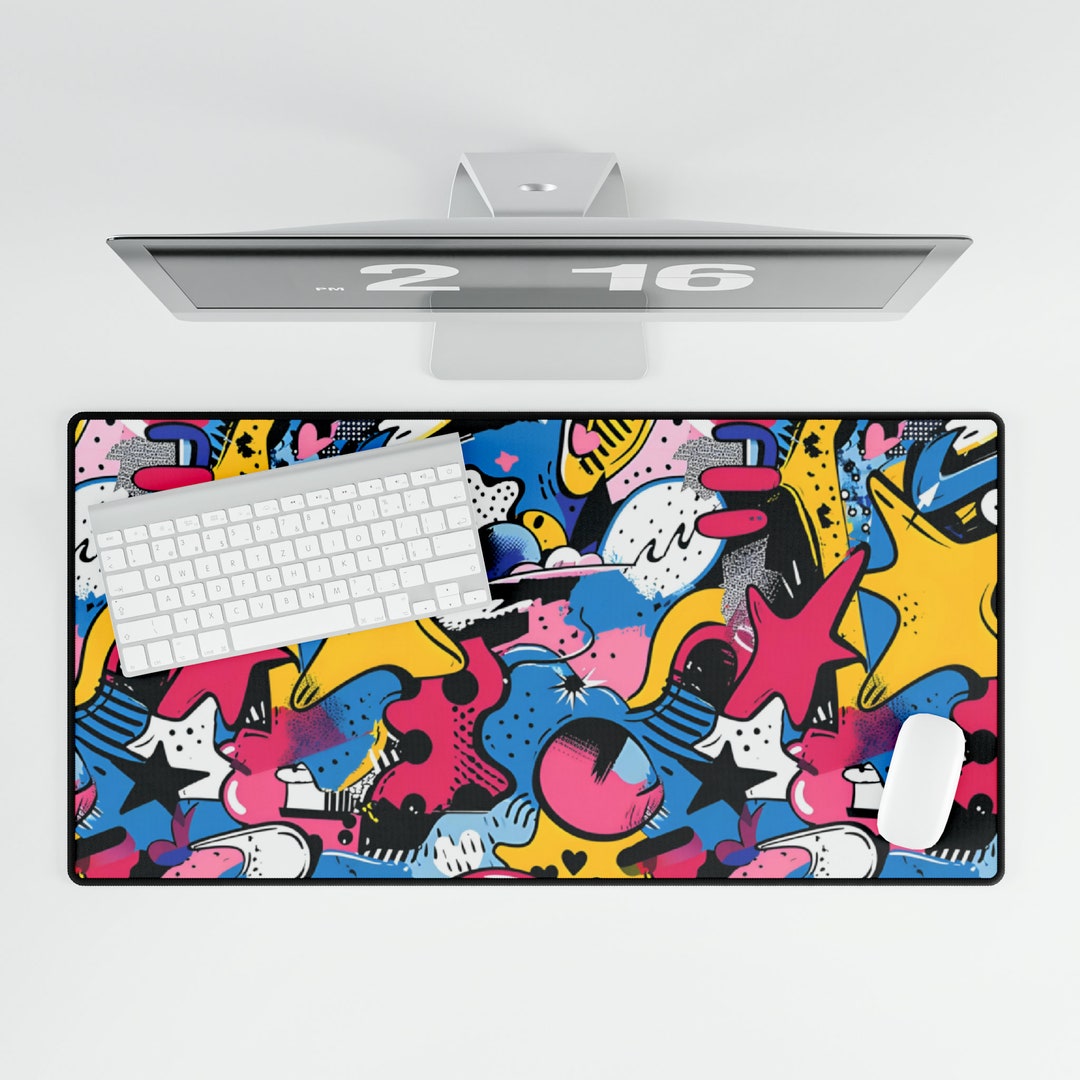 Anime Desk Mat, Comic Pop Desk Mat, Cute Desk Mat, Desk Mat Aesthetic ...