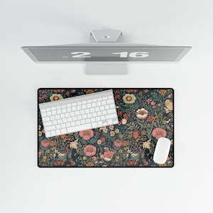 Dark Cottagecore Desk Mat, Cottagecore Floral Desk Mat, Desk Mat ...