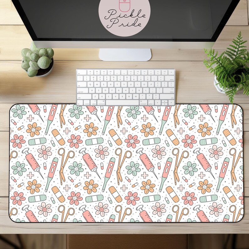 Large Nurse Desk Mat, Nurse Desk Mat, Nurse Office Decor, Nurse Office ...