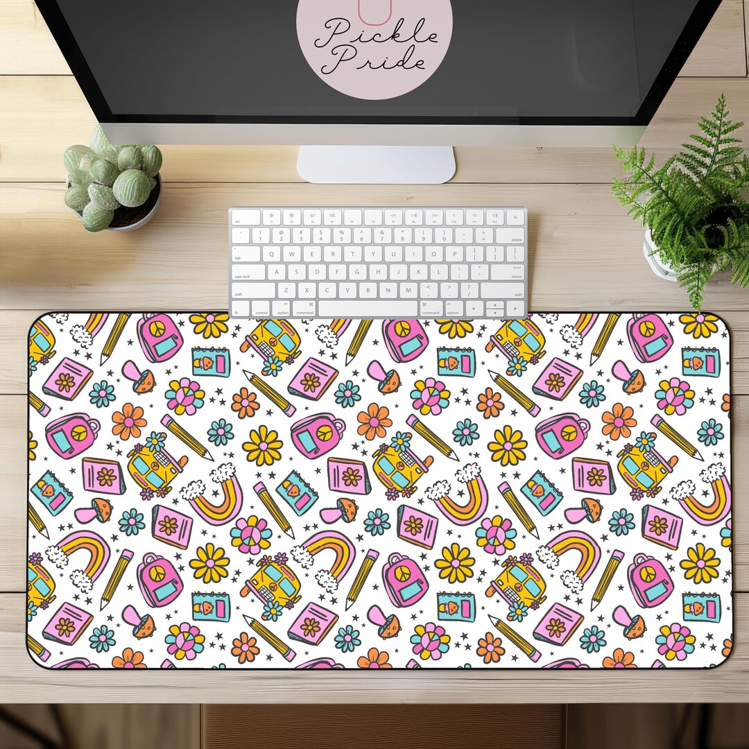 Cute Desk Mat, Teacher Desk Mat, Rainbow Desk Mat School Supplies ...