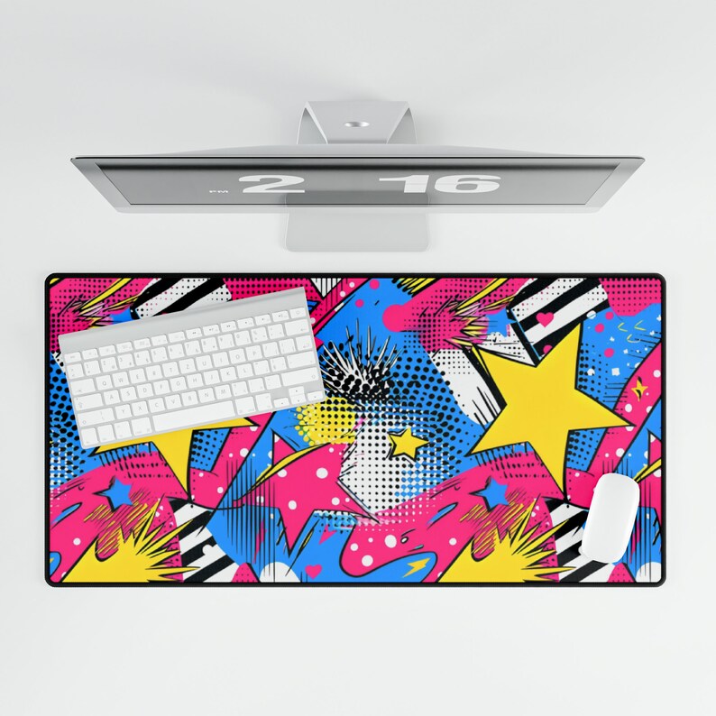 Anime Desk Mat, Comic Pop Desk Mat, Cute Desk Mat, Desk Mat Aesthetic ...