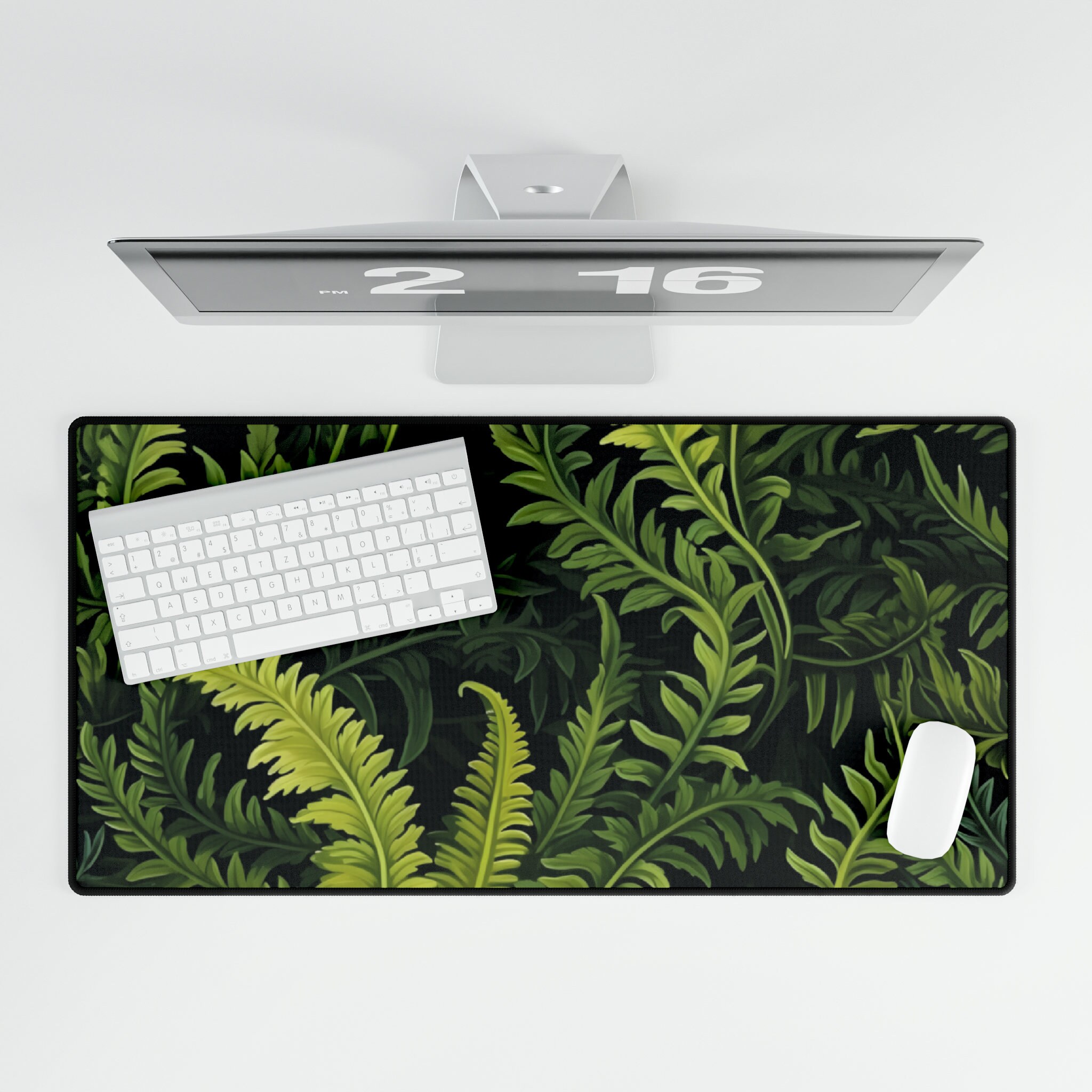 Green Desk Mat Fern Desk Mat Cute Desk Mat Desk Mat Aesthetic Desk Mat Cute Fern Moss Desk