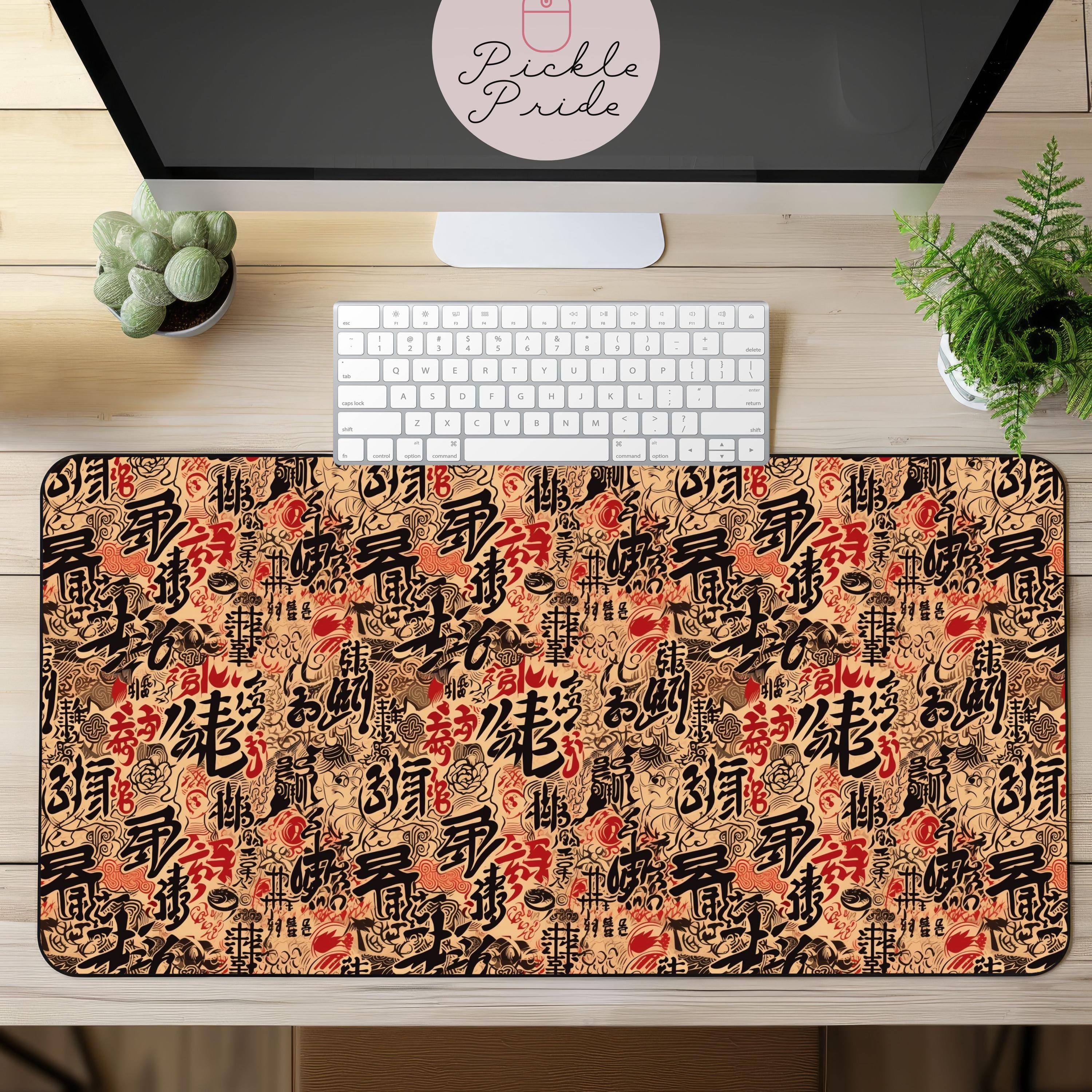 Large Japanese Desk Mat, Japanese Desk Mat, Vintage Japanese Desk Mat ...