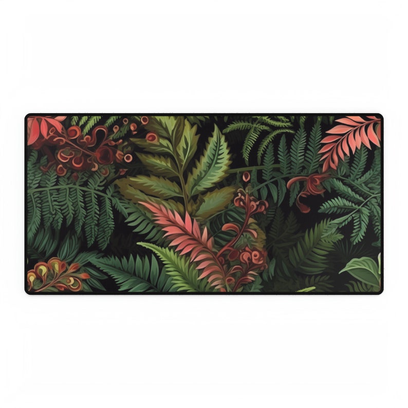 Green Desk Mat, Fern Desk Mat, Cute Desk Mat, Desk Mat Aesthetic, Desk ...