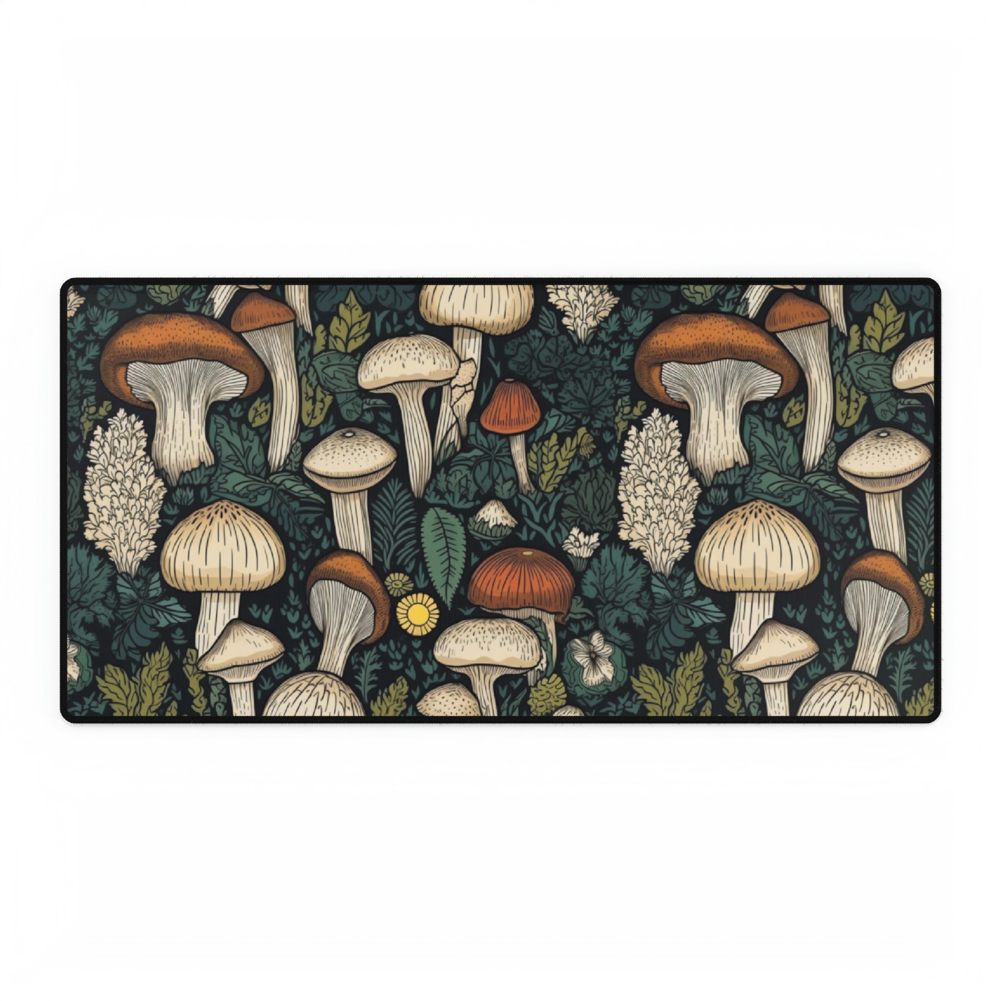 Mushroom Desk Mat, Cute Desk Mat, Cottagecore Mushroom Desk Mat, Desk ...