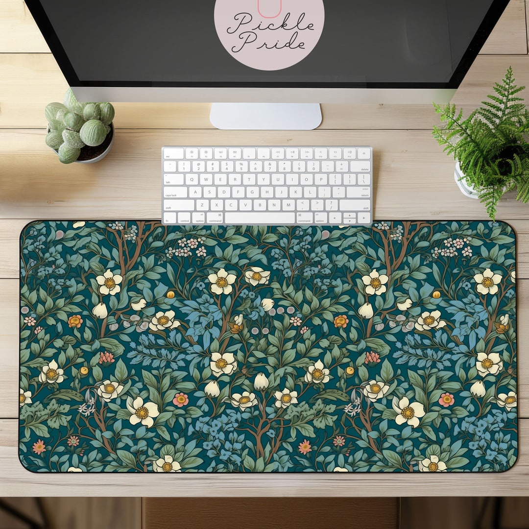 Dark Cottagecore Desk Mat, Cottagecore Floral Desk Mat, Desk Mat ...