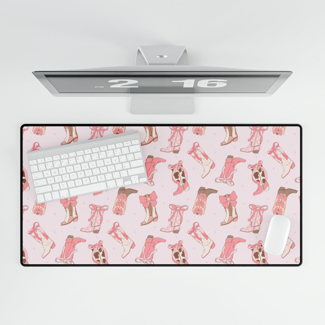 Coquette Desk Mat, Cute Desk Mat, Coquette Cowgirl Desk Mat, Coquette ...