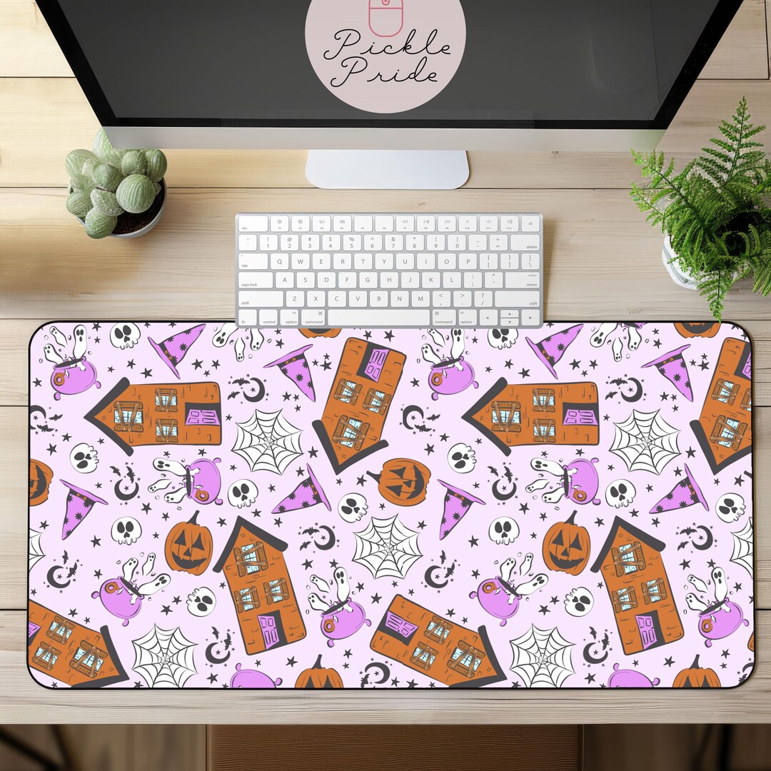 Cute Desk Mat, Halloween Desk Mat, Spooky Halloween Desk Mat, Fall ...