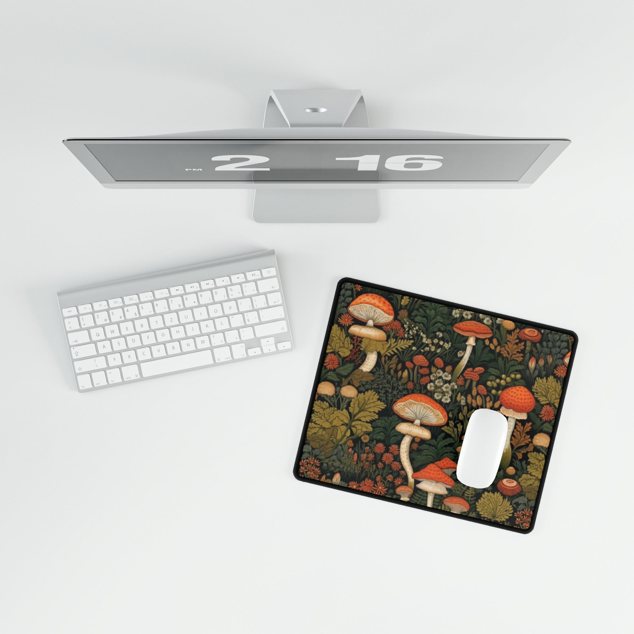 Mushroom Desk Mat, Cute Desk Mat, Cottagecore Mushroom Desk Mat, Desk ...