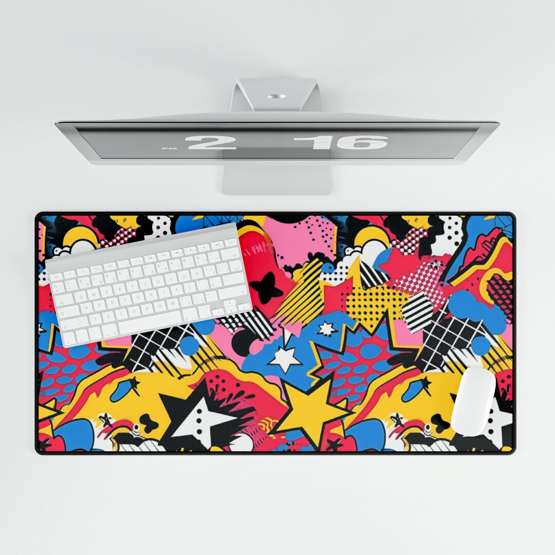 Anime Desk Mat, Comic Pop Desk Mat, Cute Desk Mat, Desk Mat Aesthetic ...
