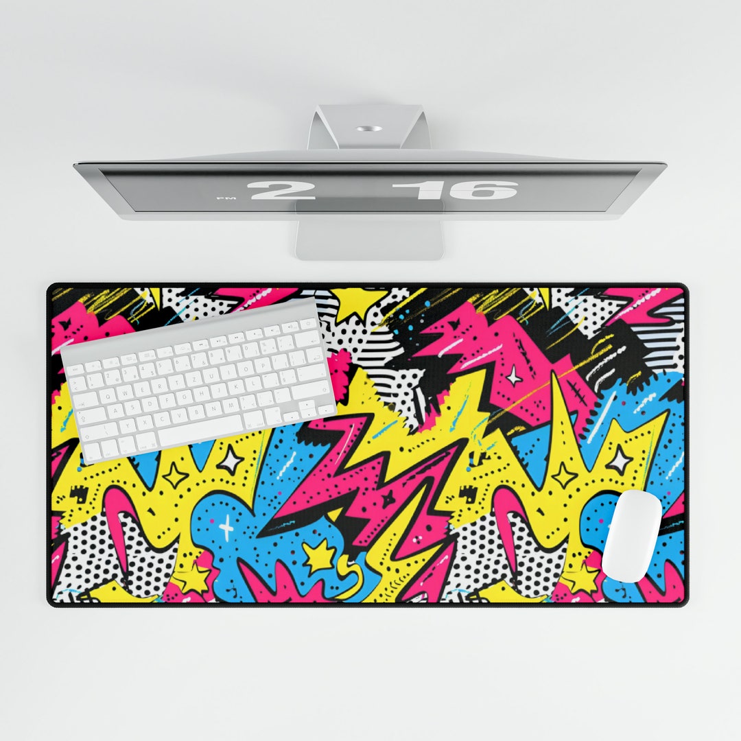 Anime Desk Mat, Comic Pop Desk Mat, Cute Desk Mat, Desk Mat Aesthetic ...