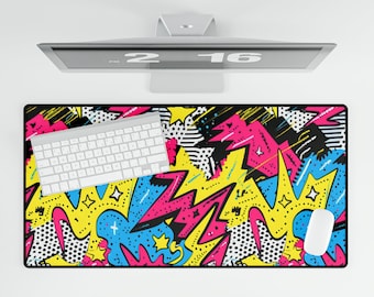 Anime Desk Mat, Comic Pop Desk Mat, Cute Desk Mat, Desk Mat Aesthetic ...