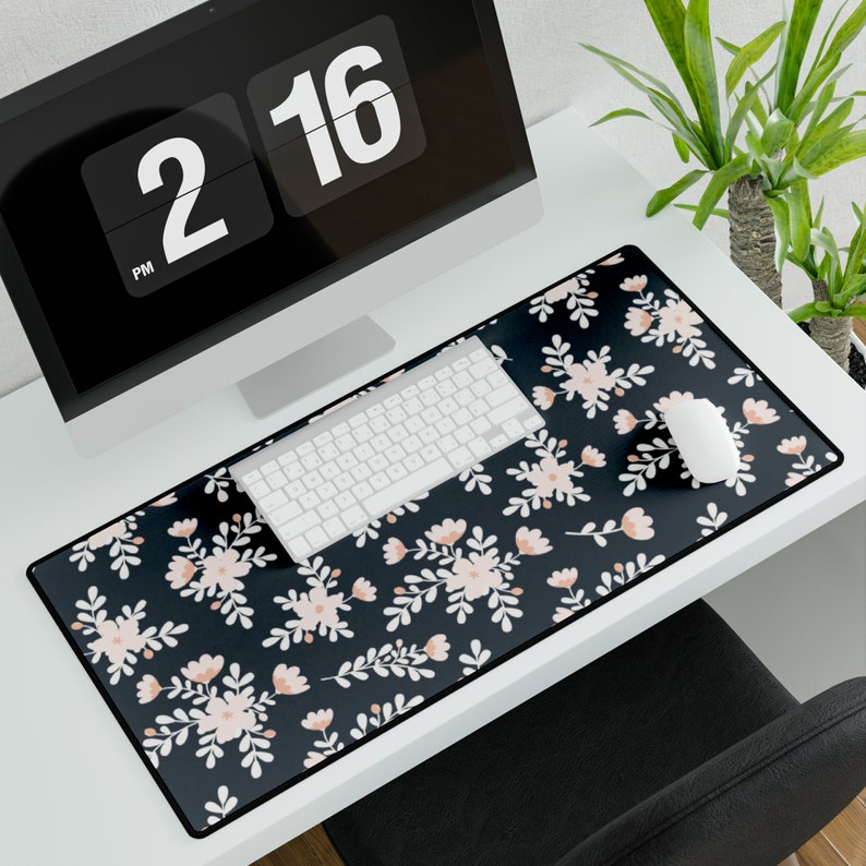 Cute Desk Mat, Boho Flower Desk Mat, Desk Mat Cute, Desk Mat Aesthetic ...