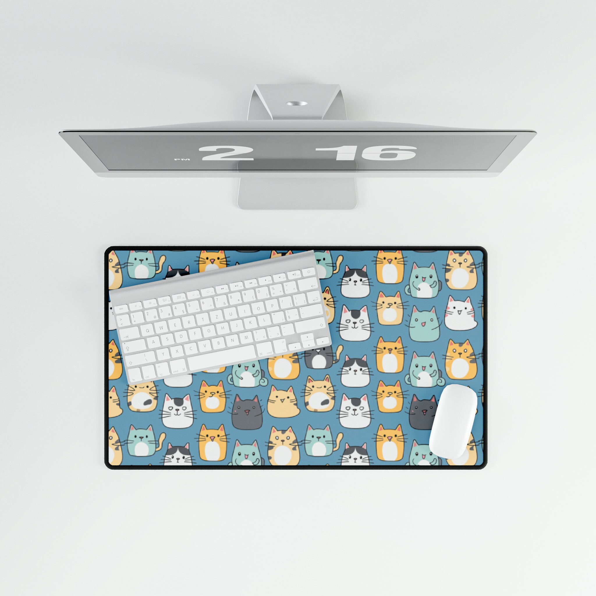 Kawaii Cat Desk Mat, Cute Desk Mat, Desk Mat Kawaii, Desk Mat Aesthetic ...