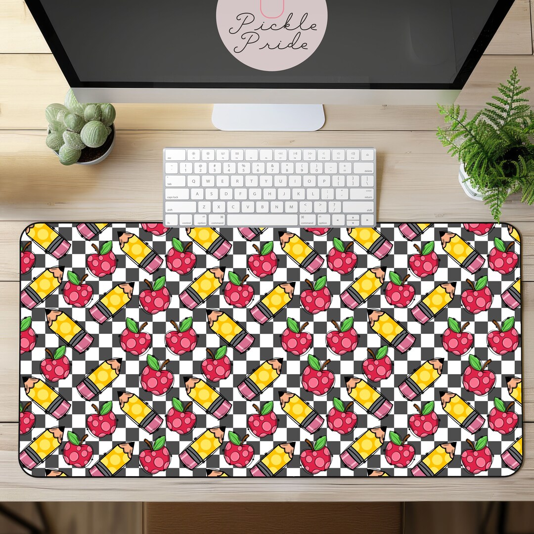 Cute Desk Mat, Teacher Desk Mat, Black and White Teacher Desk Mat ...