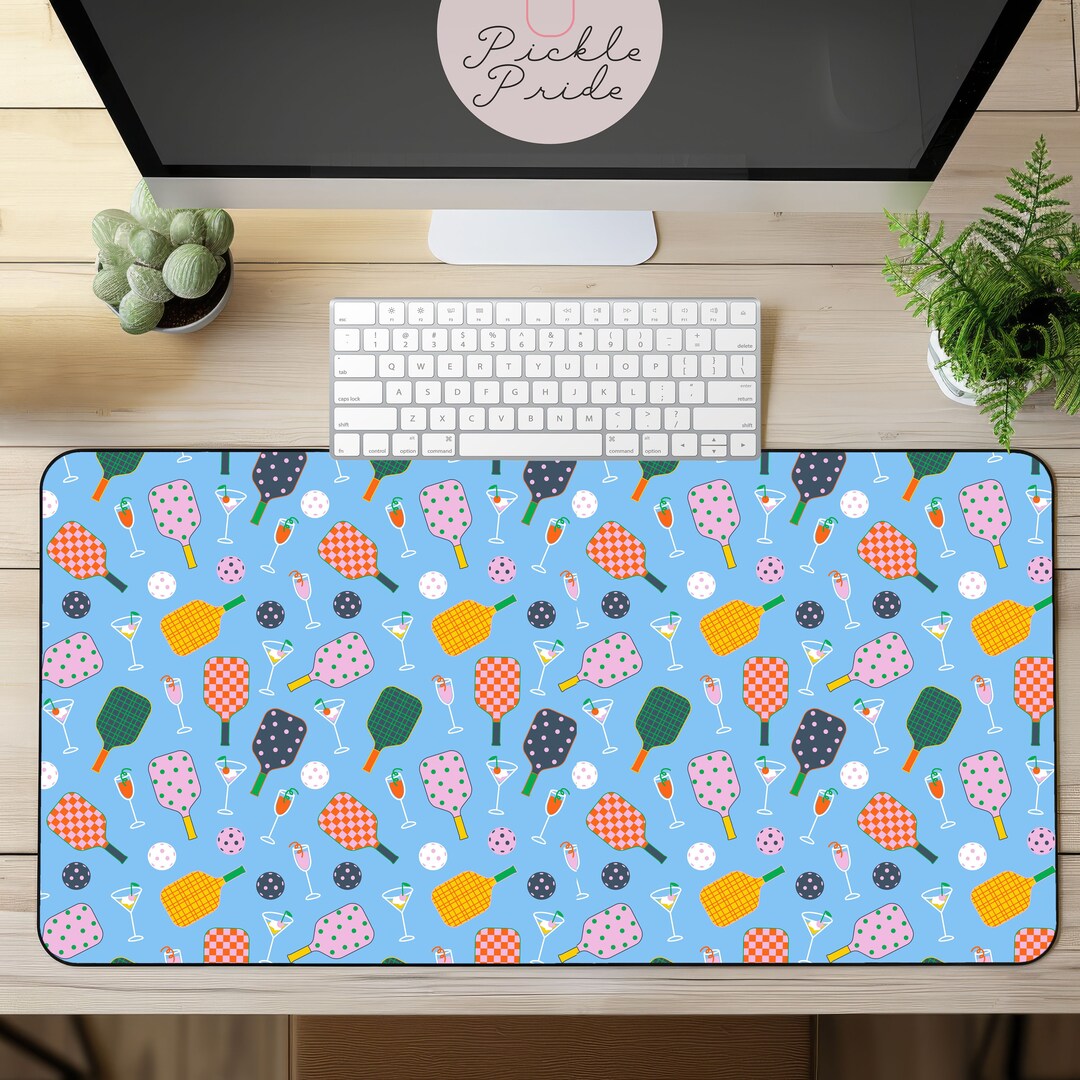 Pickleball Desk Mat, Dinks and Drinks Pickleball Desk Mat, Pickleball ...