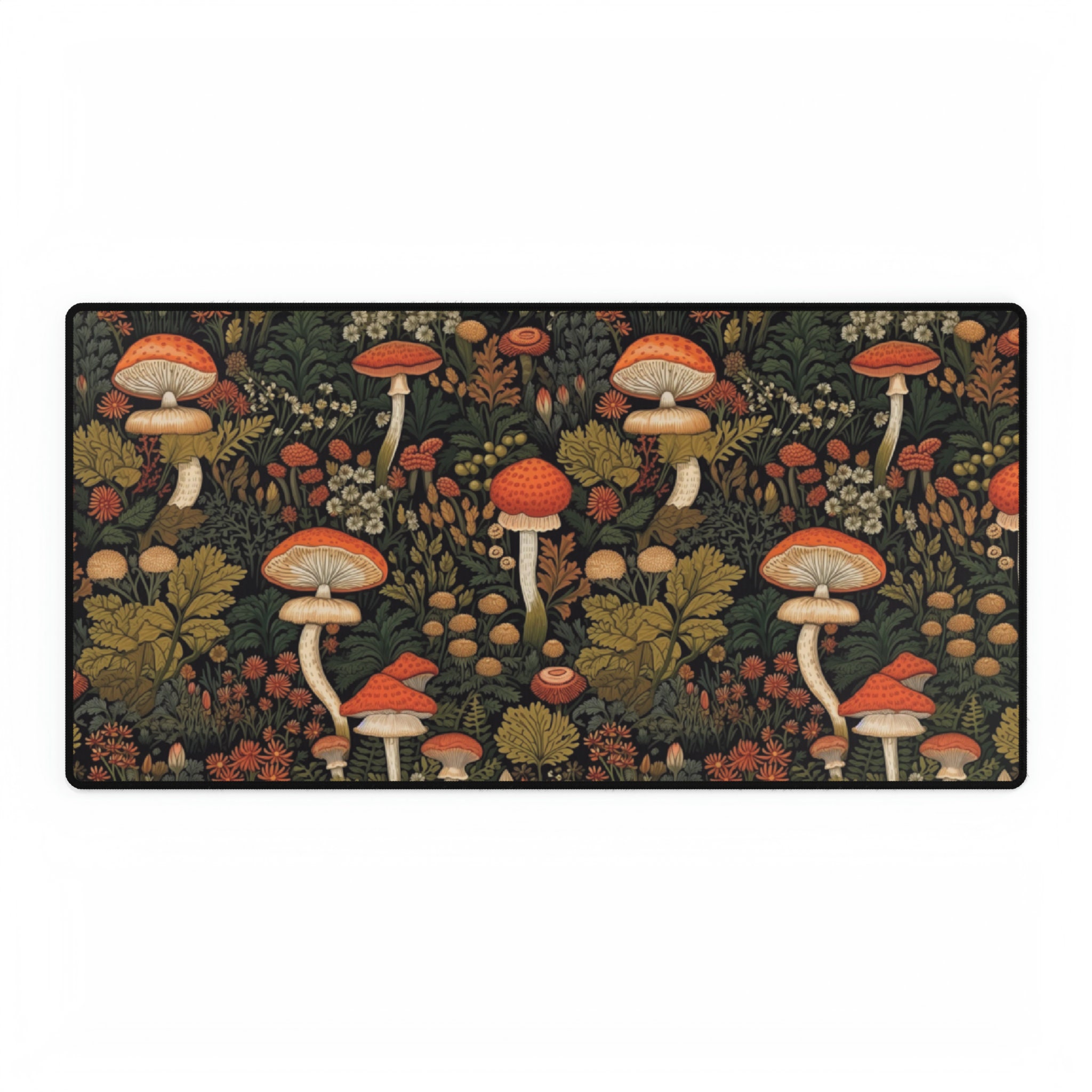 Mushroom Desk Mat, Cute Desk Mat, Cottagecore Mushroom Desk Mat, Desk ...