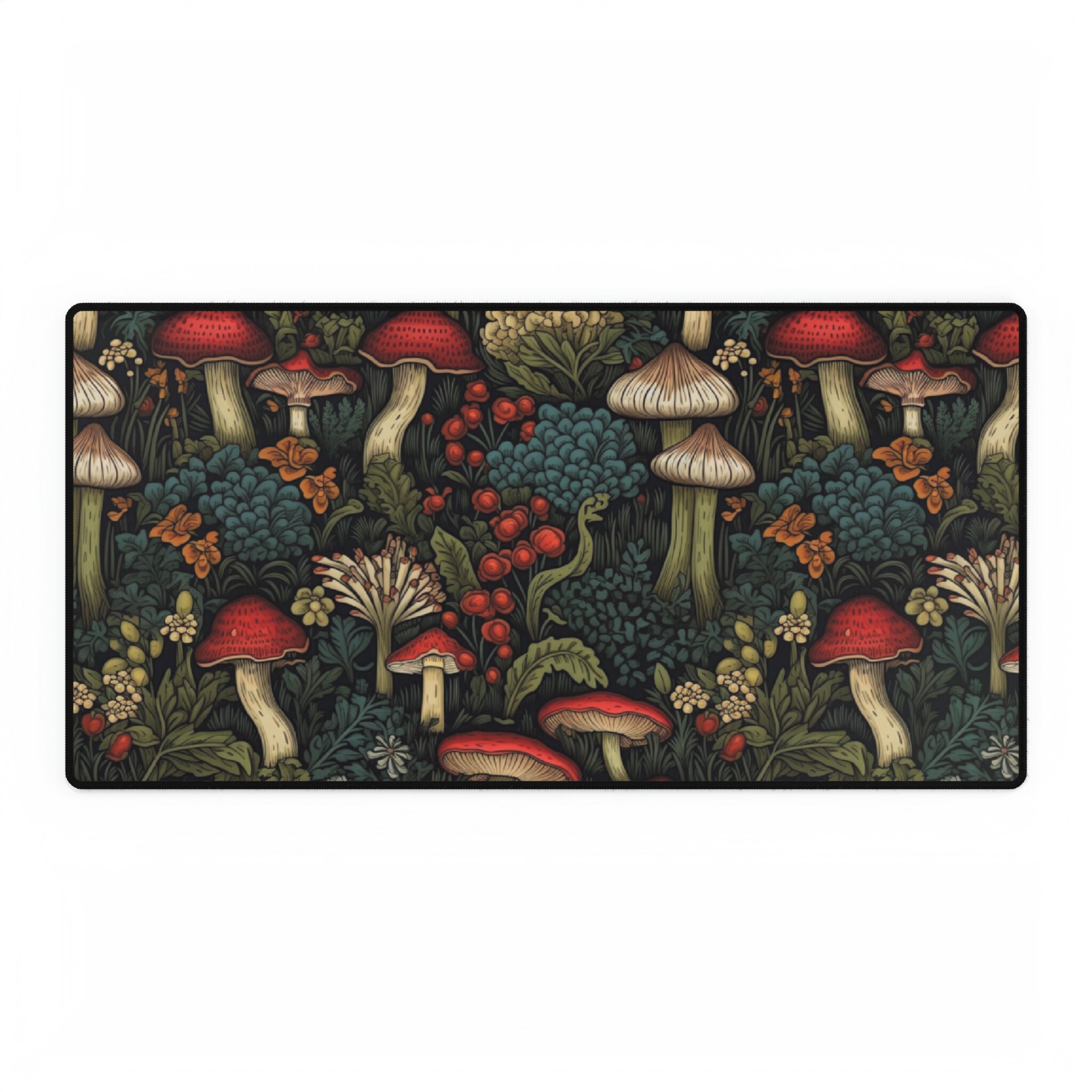 Mushroom Desk Mat, Cute Desk Mat, Cottagecore Mushroom Desk Mat, Desk ...