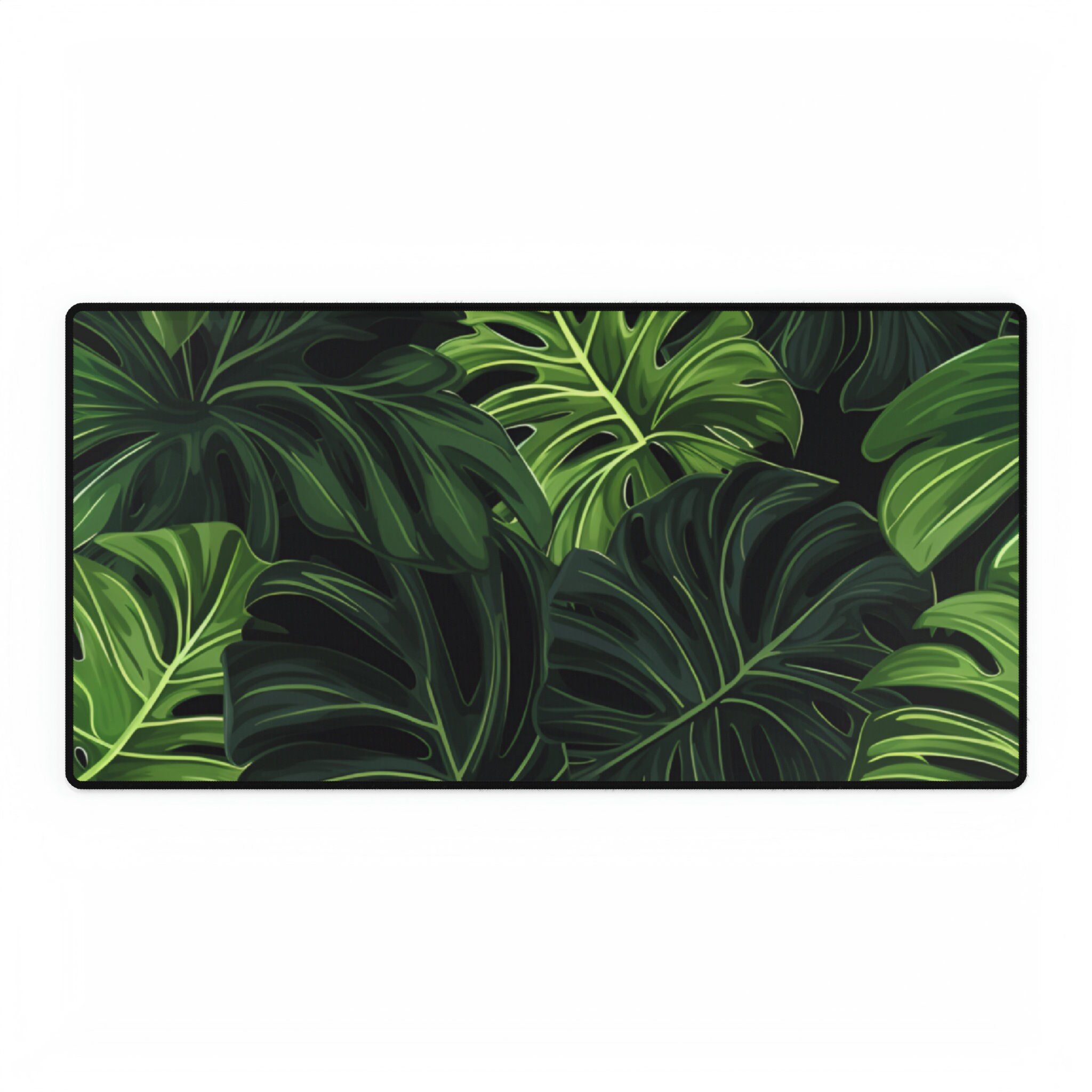 Green Desk Mat, Monstera Leaves Desk Mat, Cute Desk Mat, Desk Mat ...