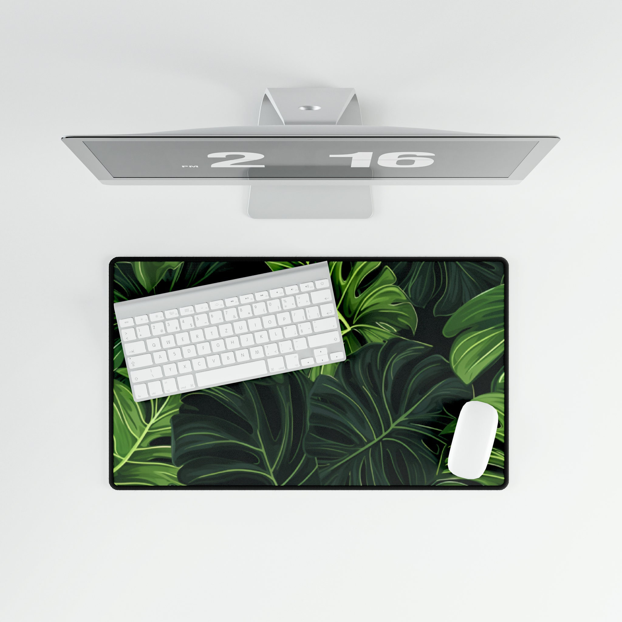 Green Desk Mat, Monstera Leaves Desk Mat, Cute Desk Mat, Desk Mat ...